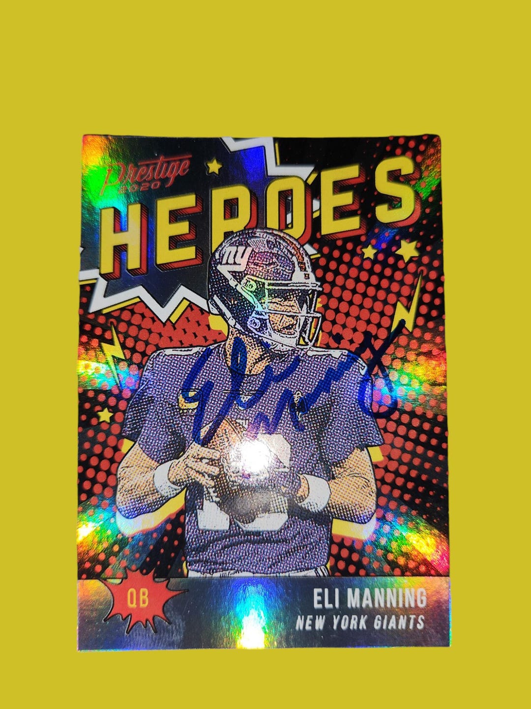 Eli Manning Autographed Card - Etsy