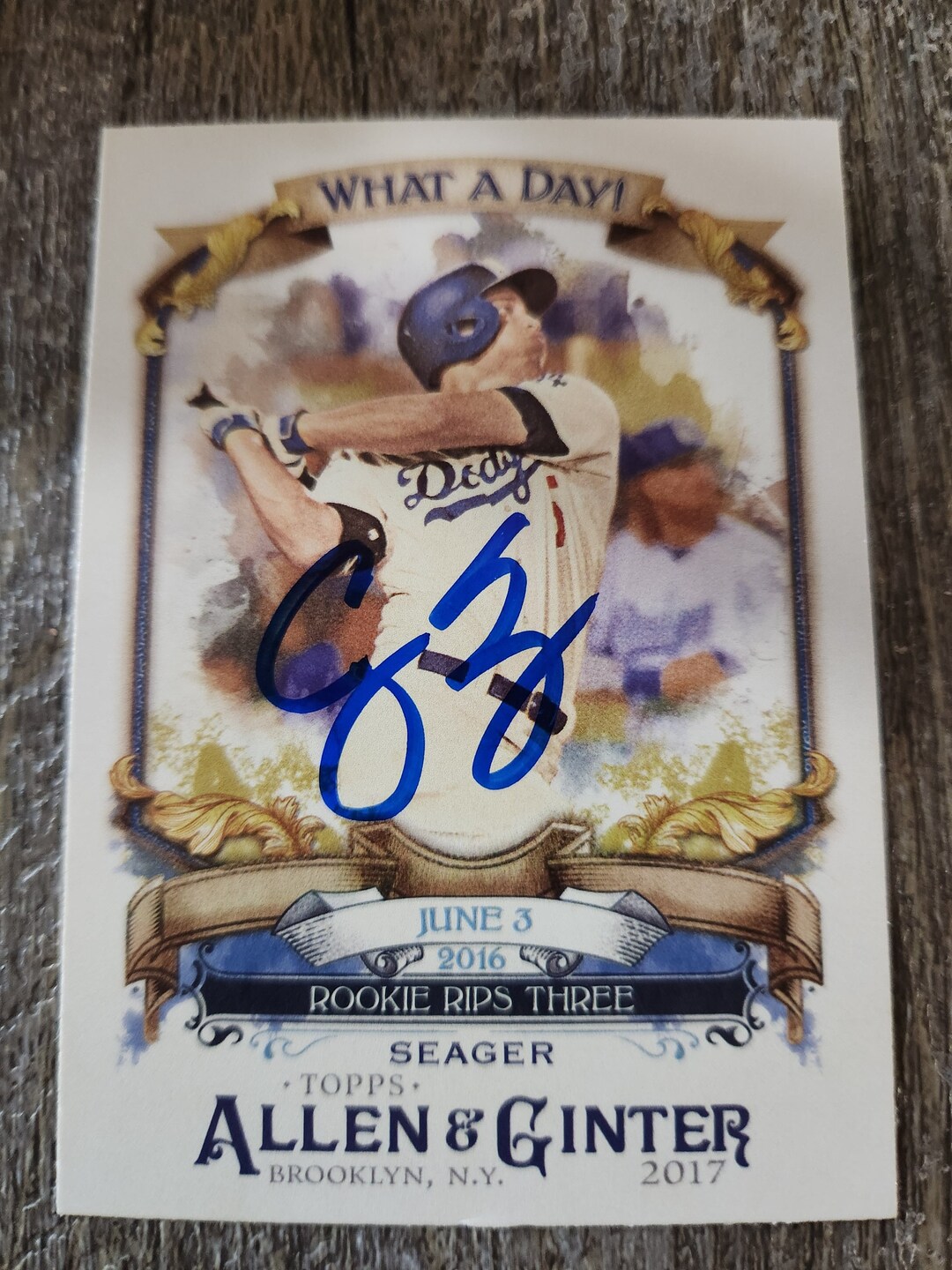 Corey Seager Autographed Card - Etsy