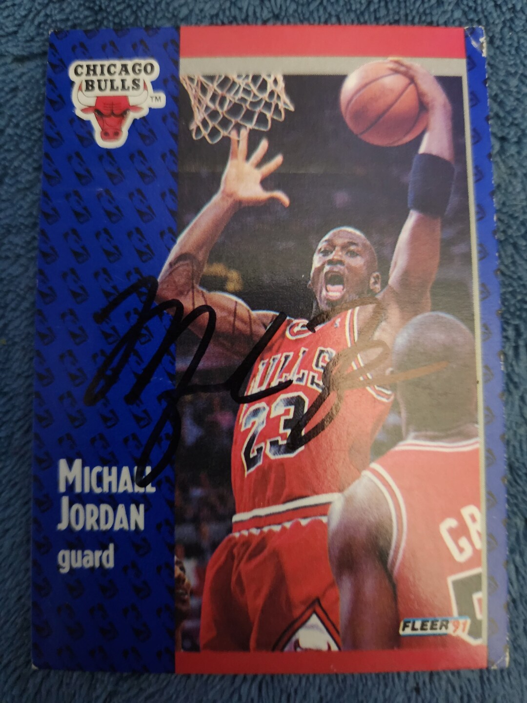Michael Jordan Autograph Card Fair Card Corners - Etsy