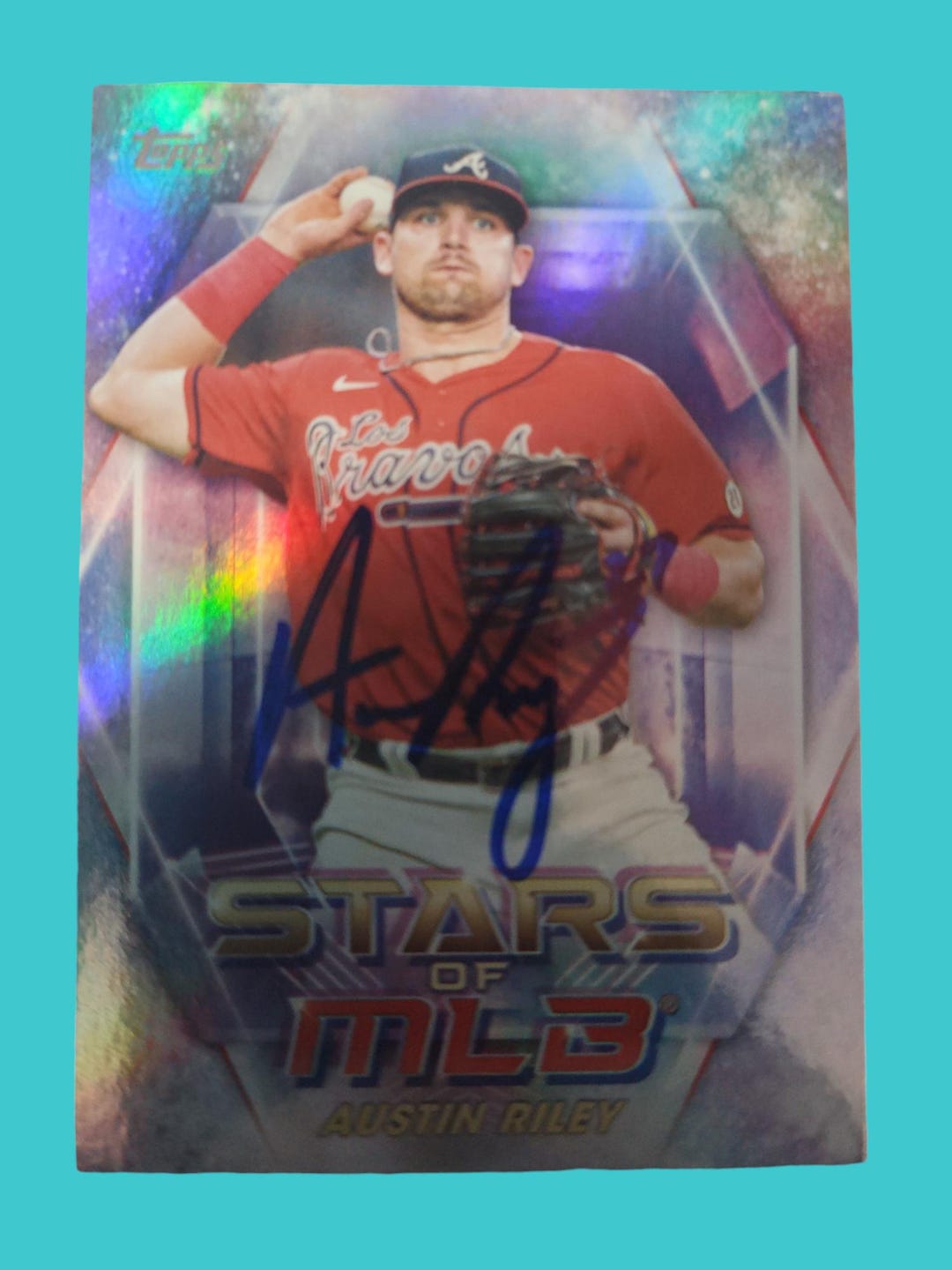 Austin Riley Stars of Mlb . Autographed Card - Etsy