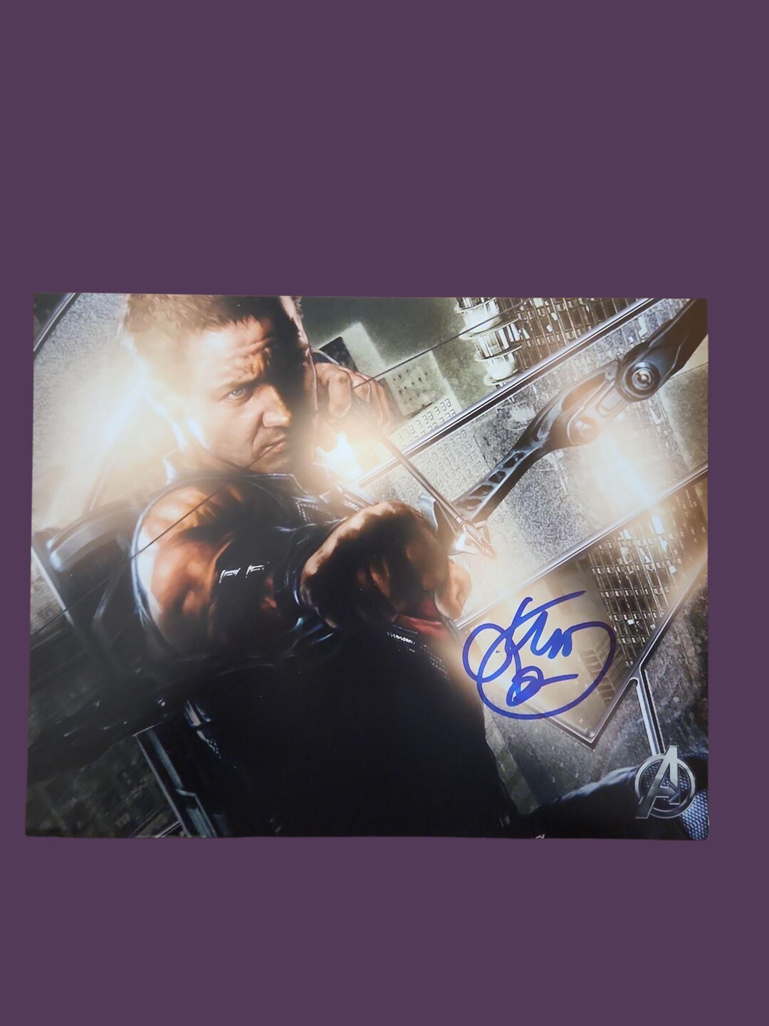 Hawk Eye Marvel 8x10 Autographed Photo - Etsy