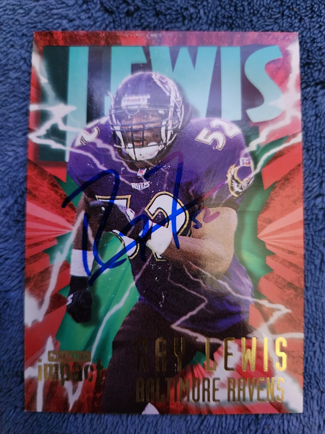 Ray Lewis Impact Autographed Card - Etsy