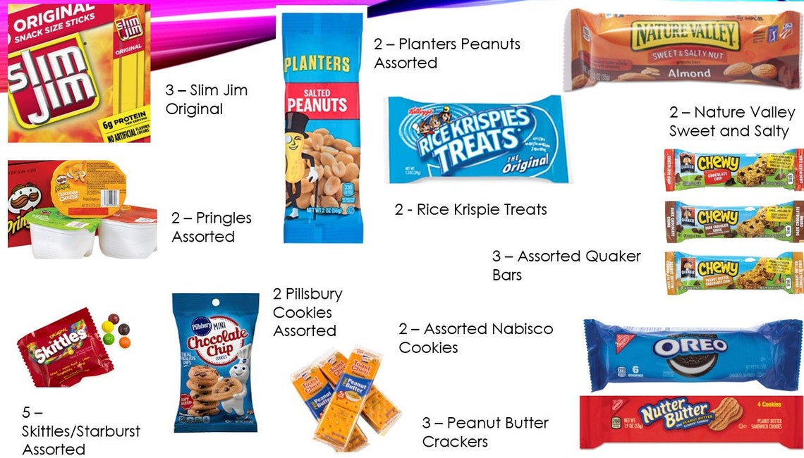 50-count Snack Box! Snacktime Snackbox - FREE SHIPPING - Etsy