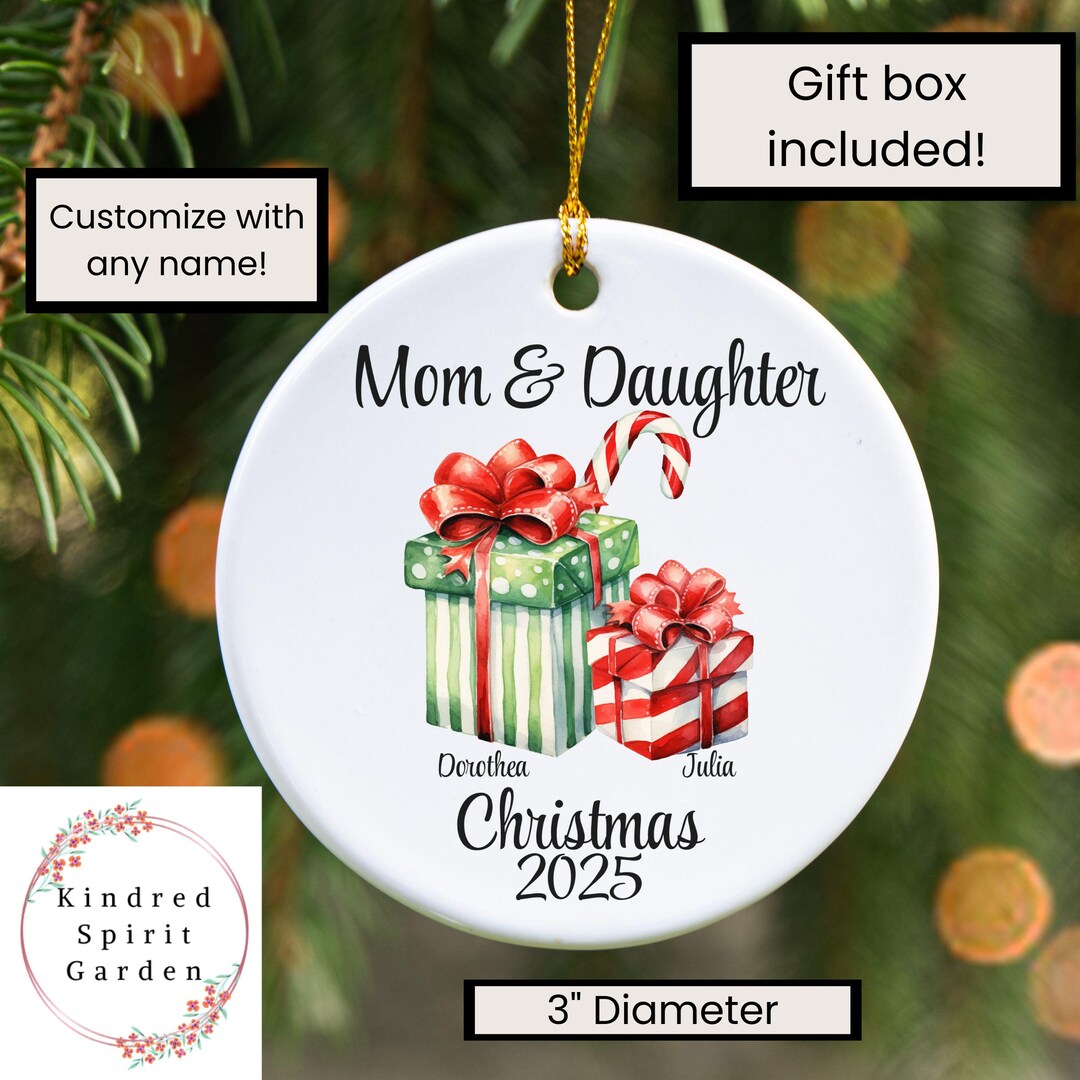 Mom and Daughter Christmas Ornament, Mother Daughter Ornament, Mother ...