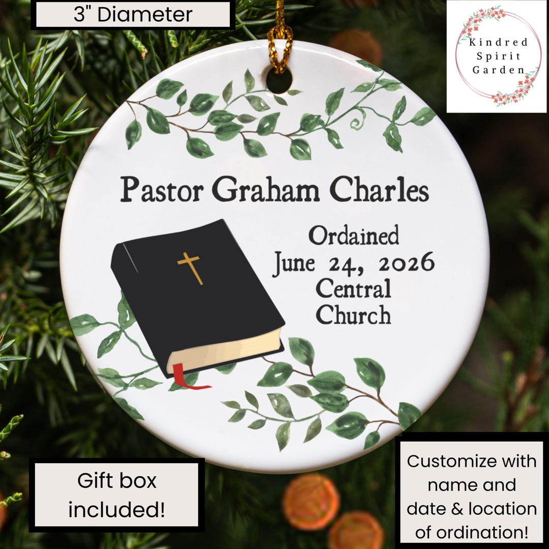Pastor Ordination Ornament, Ordination Gift for Pastor, Pastor Gift ...