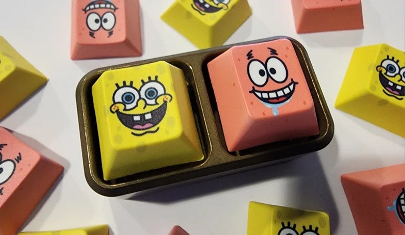 SPONGEBOB PATRICK KEYCAPS Keycap Custom Anime Keycaps - Etsy UK