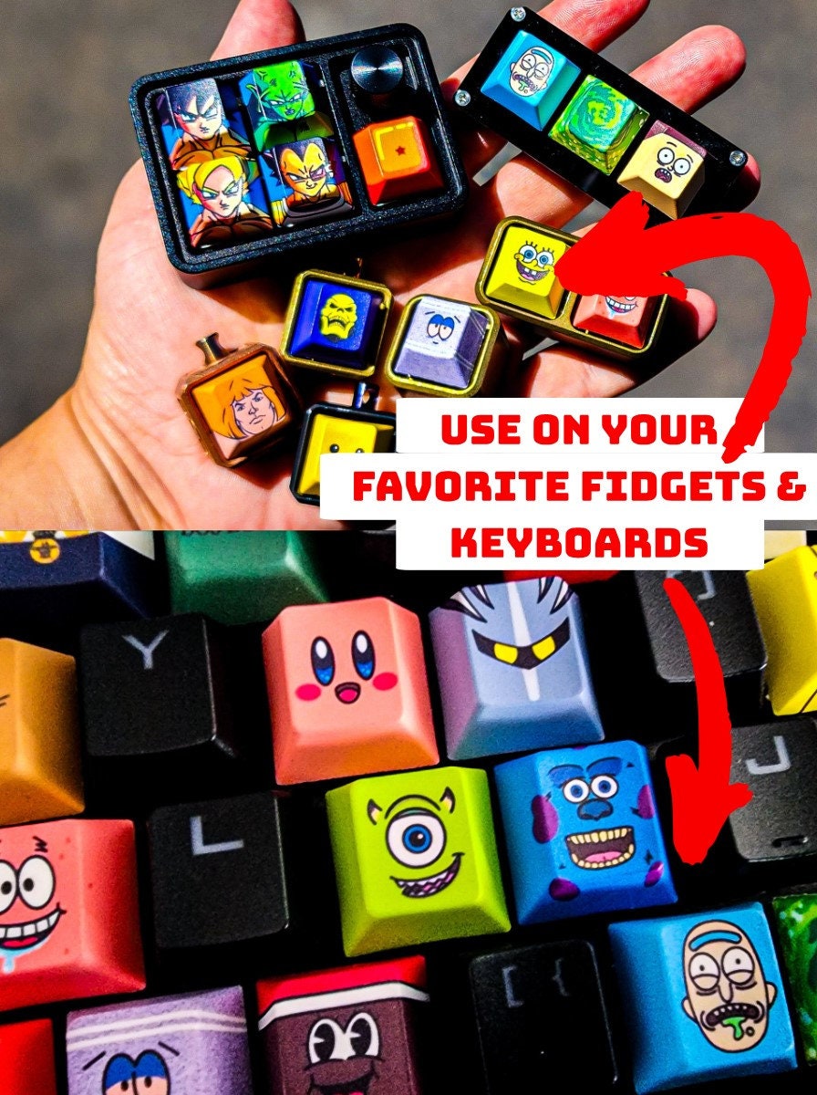 MARIO LUIGI KEYCAPS 2-pcs Set, Keycap, Custom Anime Keycaps, Cherry Mx ...