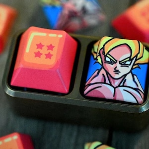 DRAGONBALL Z V4 Sayan Goku KEYCAPS 2-pcs Set Keycap Custom - Etsy