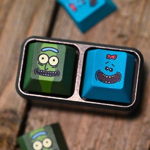 MEESEEKS & Pickle RICK KEYCAPS 2-pcs Set, South Park Artisan Keycap ...