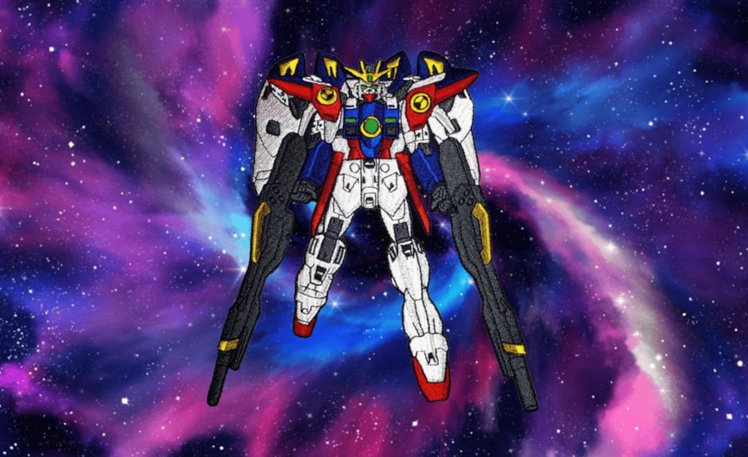 GUNDAM WING ZERO Anime Xlarge Embroidered Velcro Patch Ranger Eyes ...