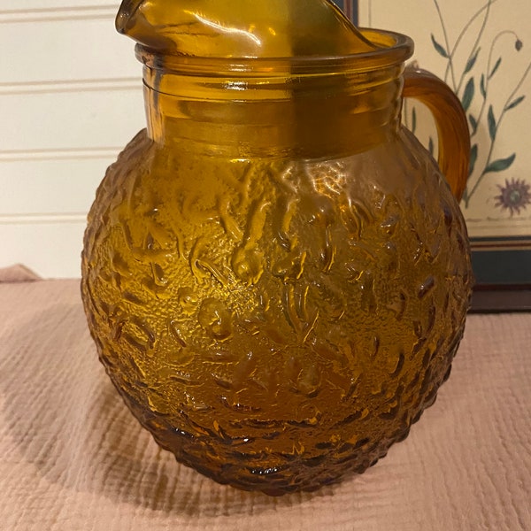 Amber Glass Jug - Etsy