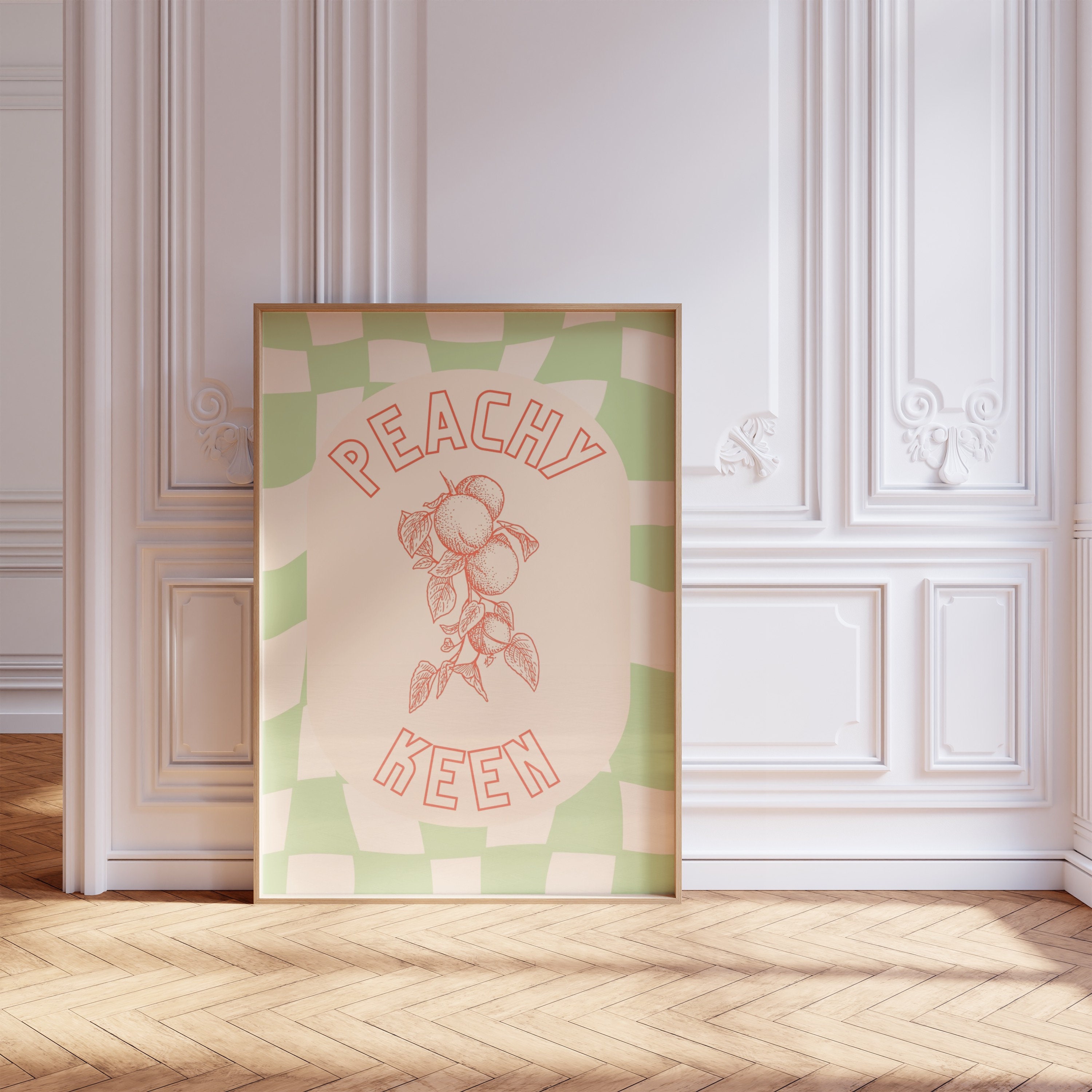 Retro "peachy Keen" Digital Art Print - Etsy