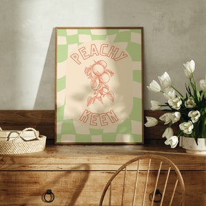Retro "peachy Keen" Digital Art Print - Etsy