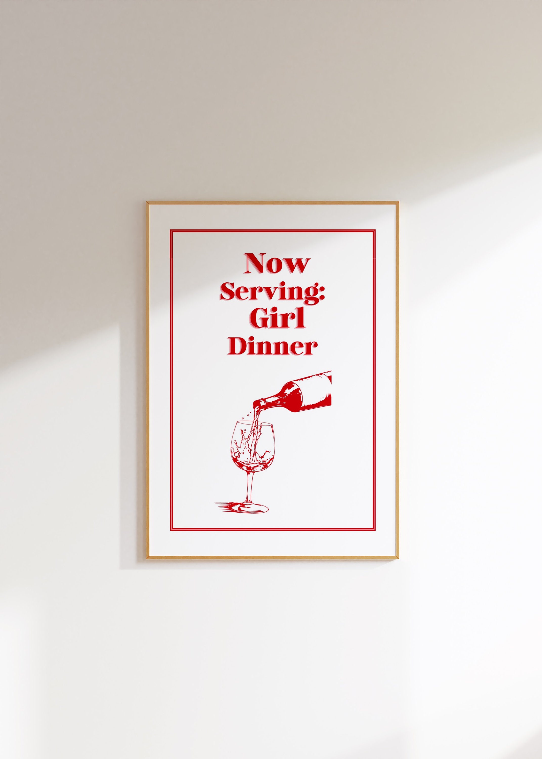 Now Serving: Girl Dinner Digital Print for Wall Poster/home Decor - Etsy