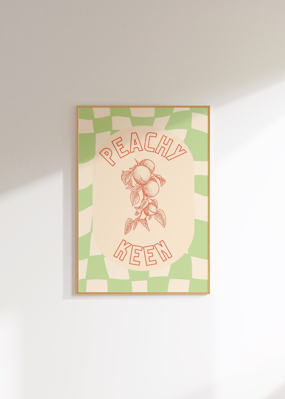 Retro "peachy Keen" Digital Art Print - Etsy