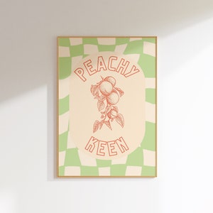 Retro "peachy Keen" Digital Art Print - Etsy