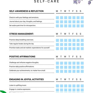 Transform Your Mental Health With Our Self-care Checklist & Wellness ...