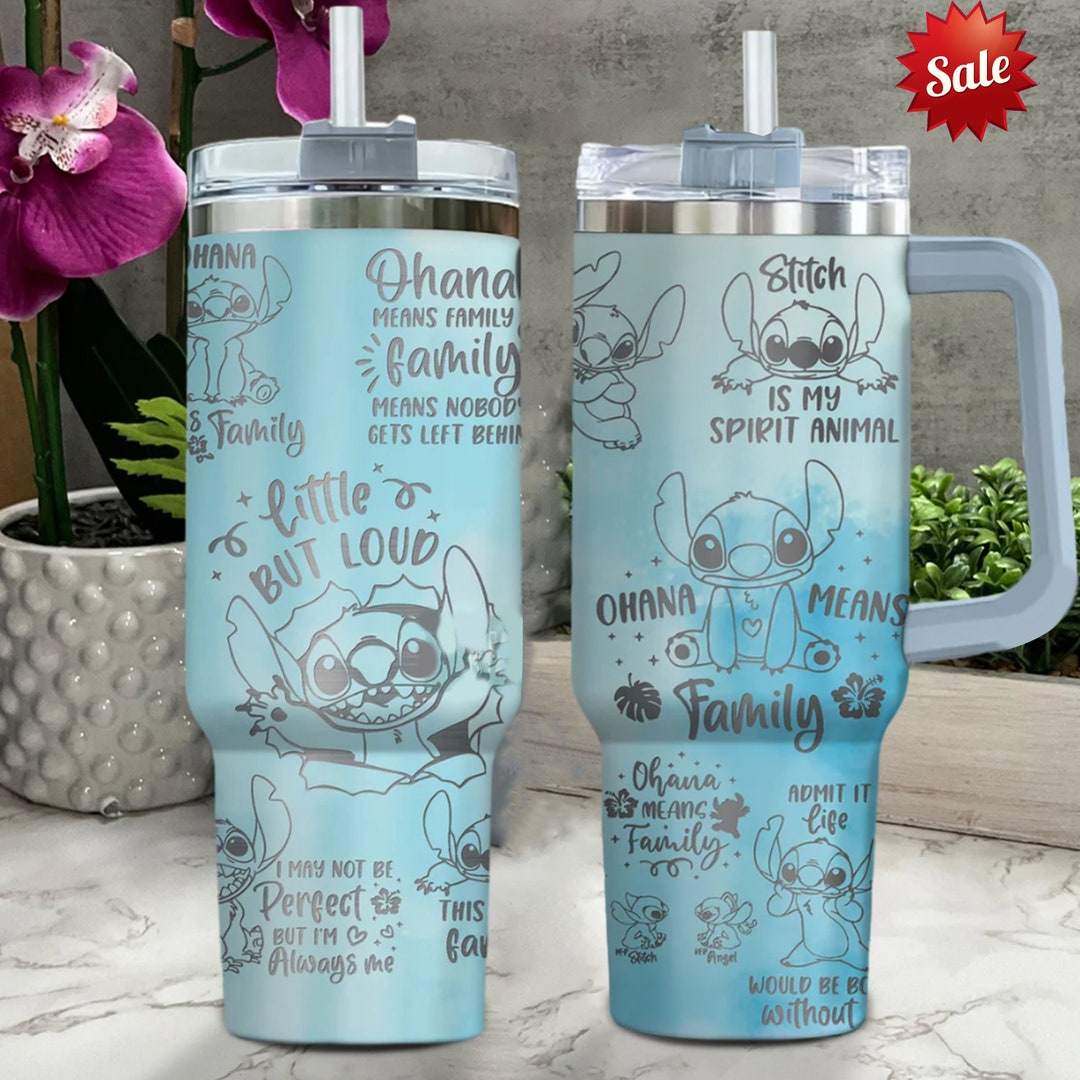 Stitch 40oz Tumbler Full Wrap Engraved Stanley Quencher 2.0 - Etsy Canada