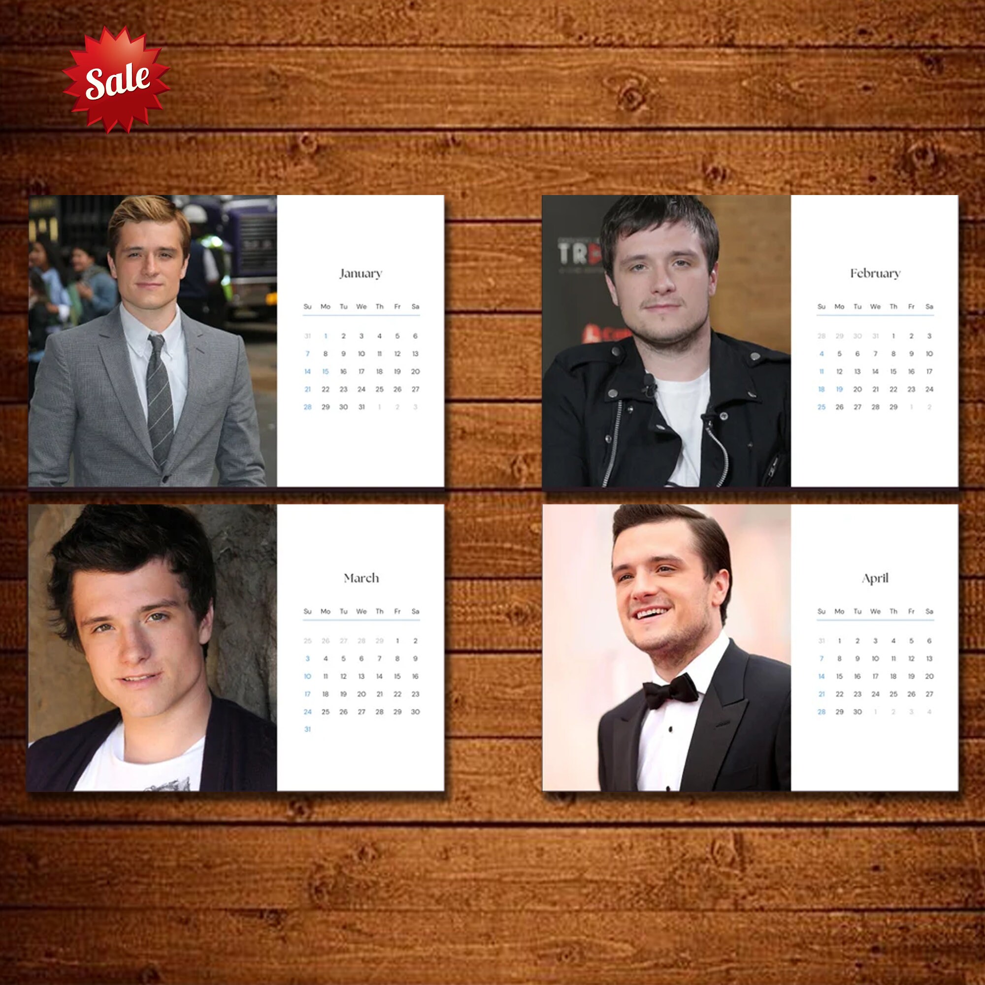 2024 Josh Hut-cherson Desk Calendar, Josh Hut-cherson 2024 Wall ...