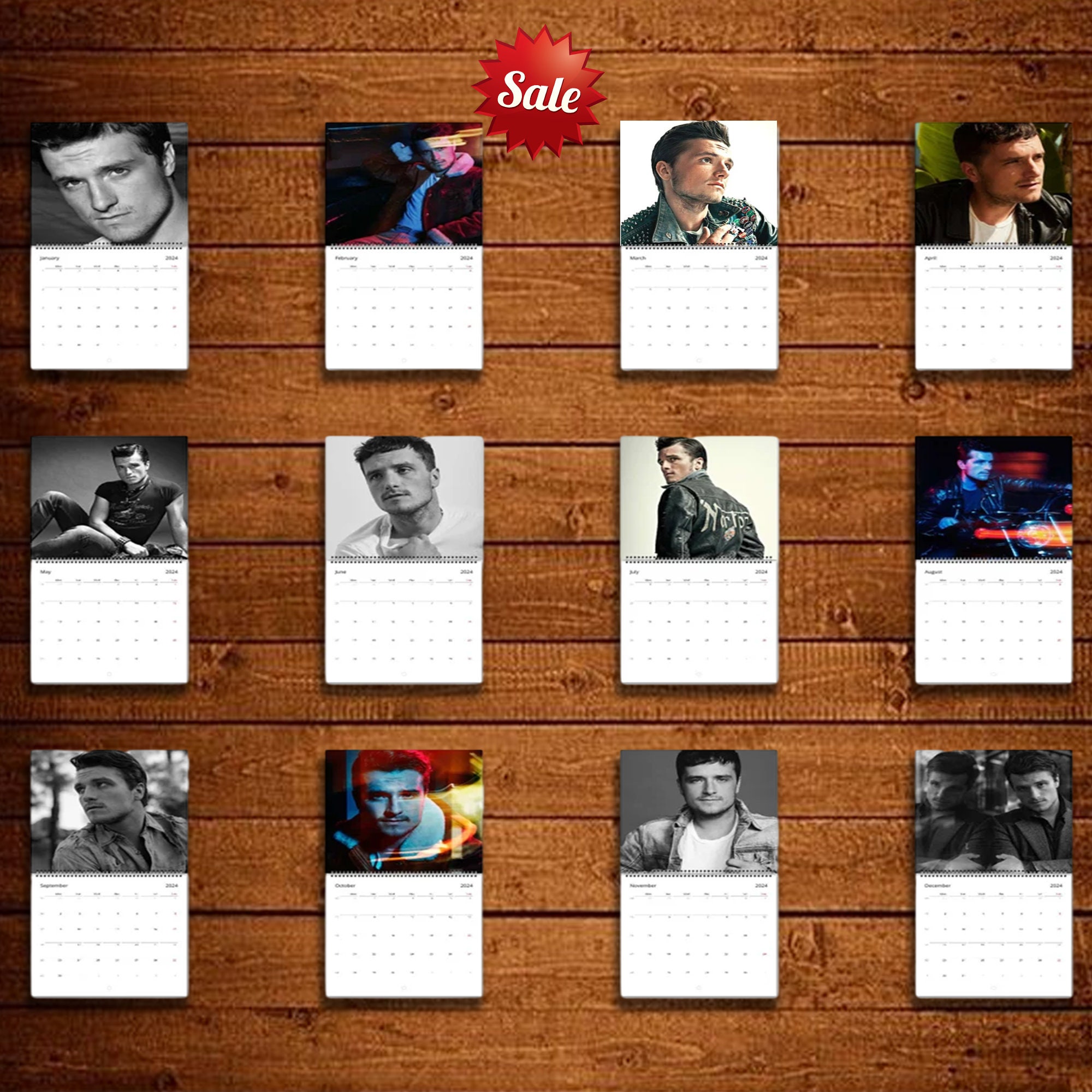 2024 Hut-cherson Wall Calendar, Josh Hut-cherson 2024 Wall Calendar ...