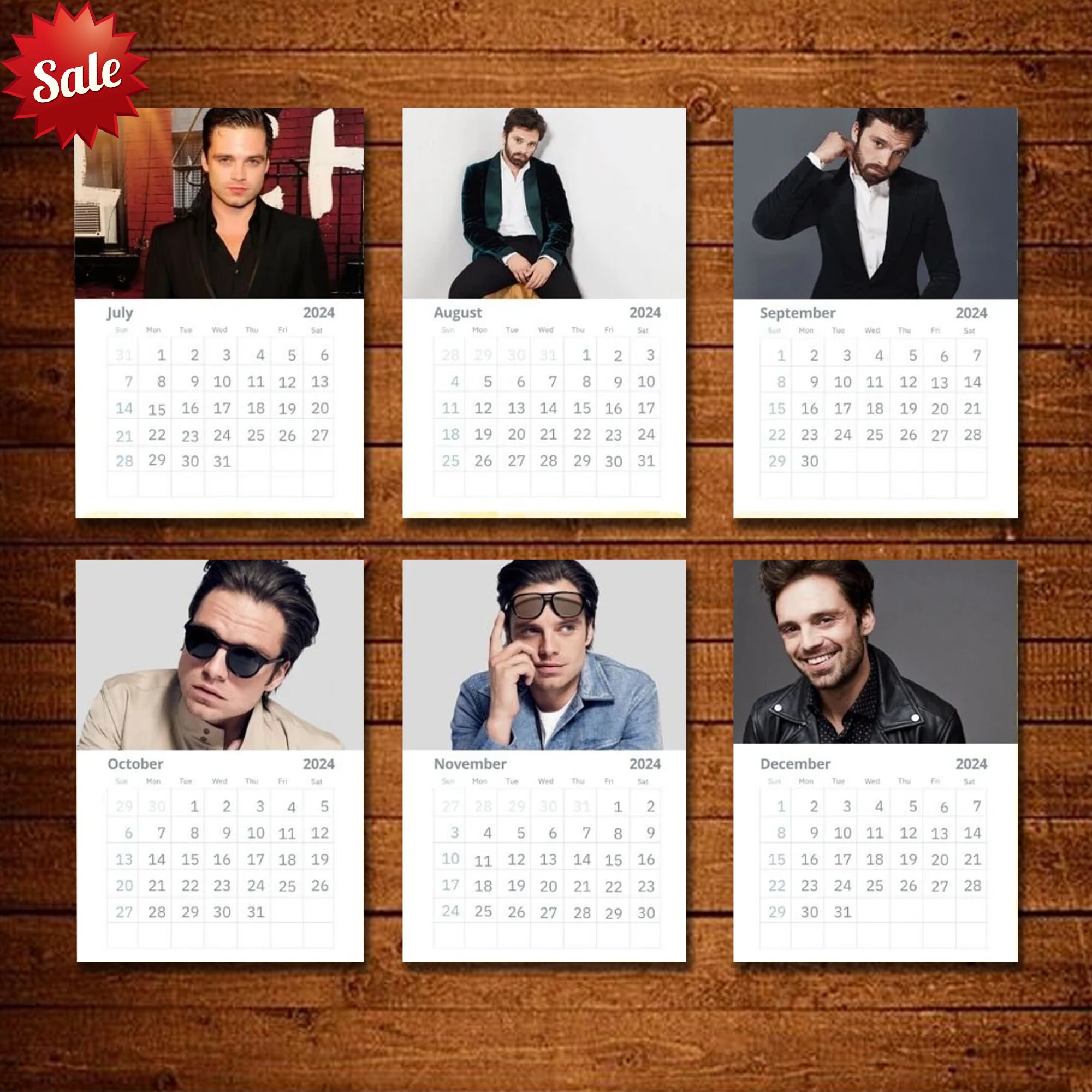 2024 Calendario da parete Sebastian Stan, Calendario da parete 2024 venduto da Abrupt Alis | SKU ...