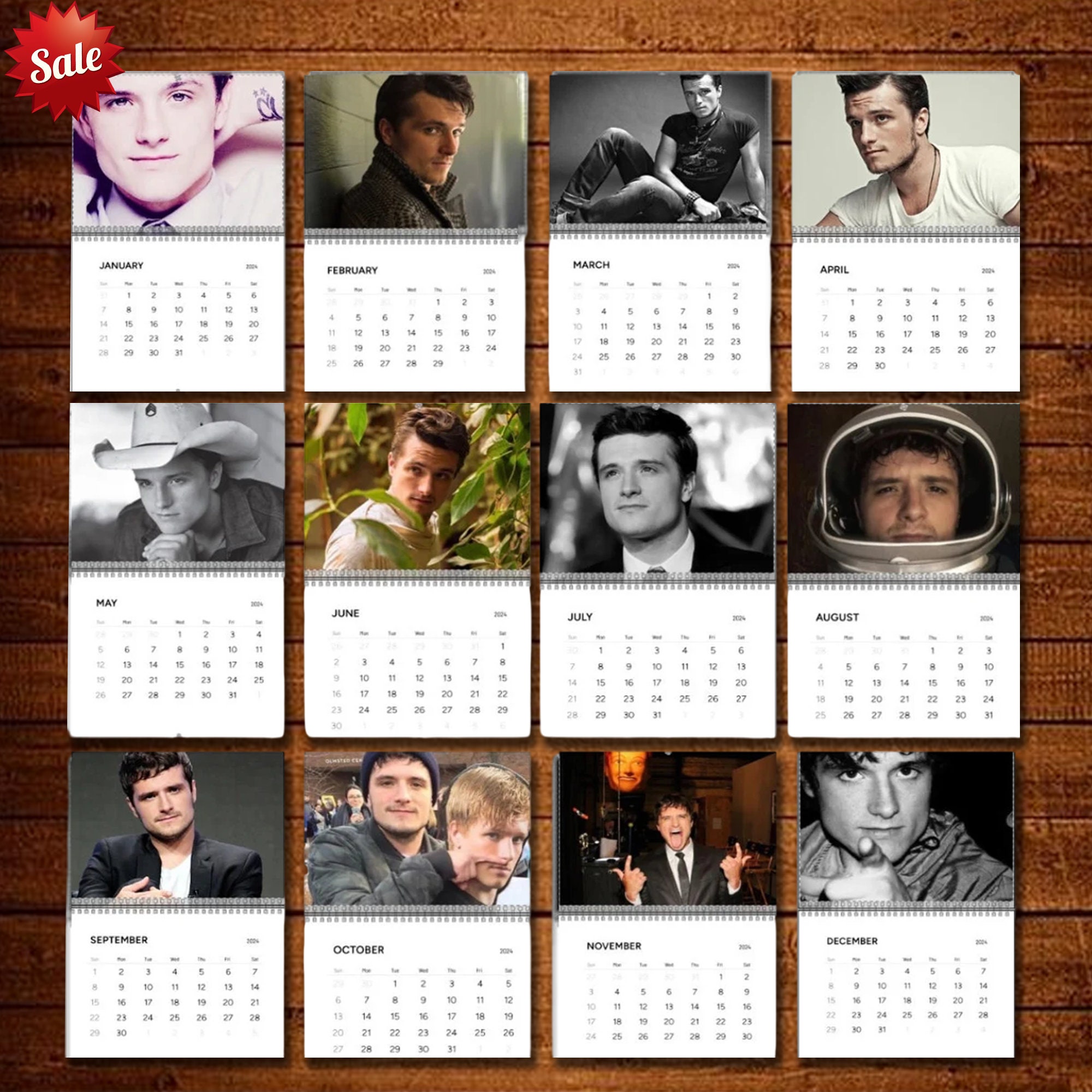 2024 Josh Hut-cherson Wall Calendar, Josh Hut-cherson 2024 Wall ...