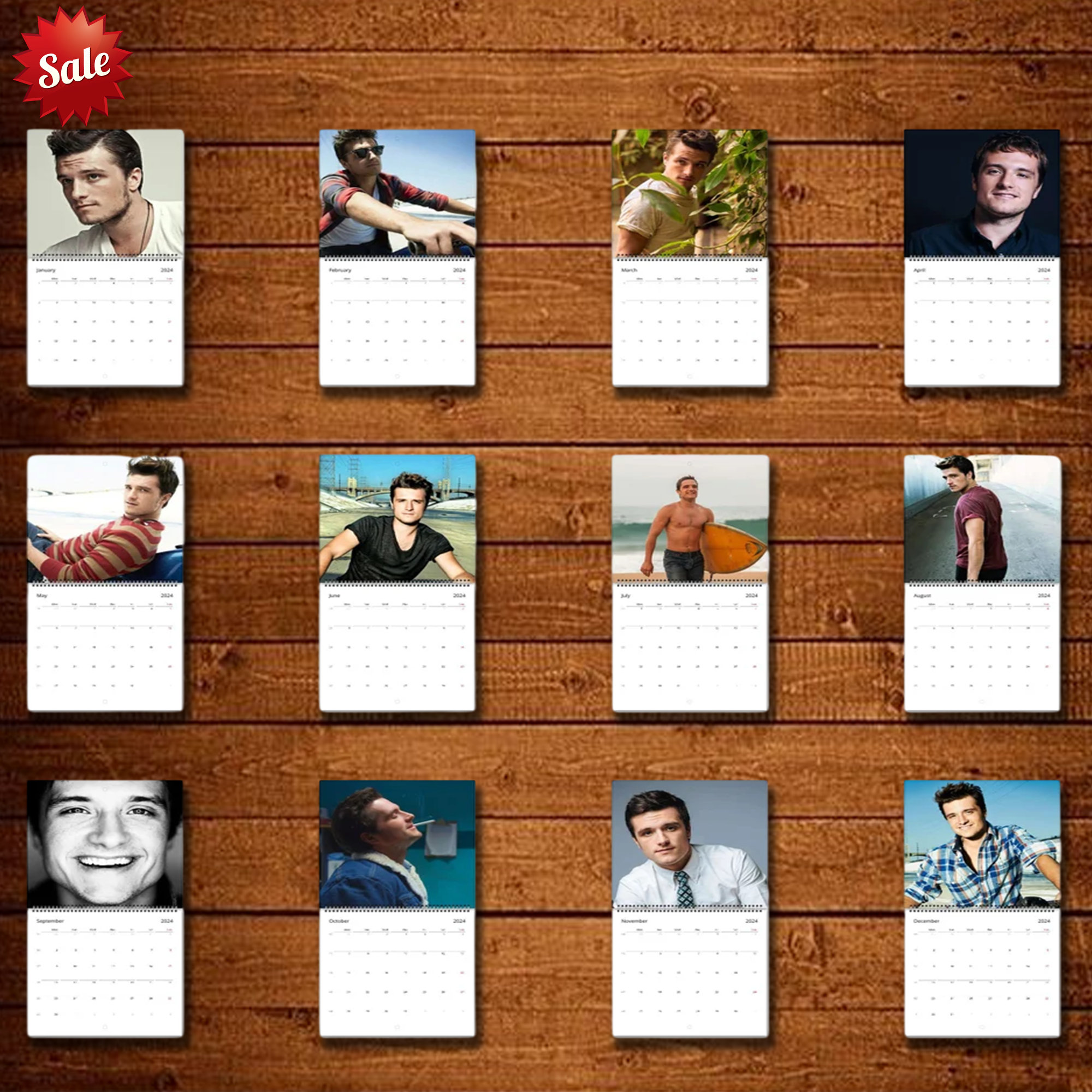 2024 Josh Hut-cherson Wall Calendar, Josh Hut-cherson 2024 Wall ...