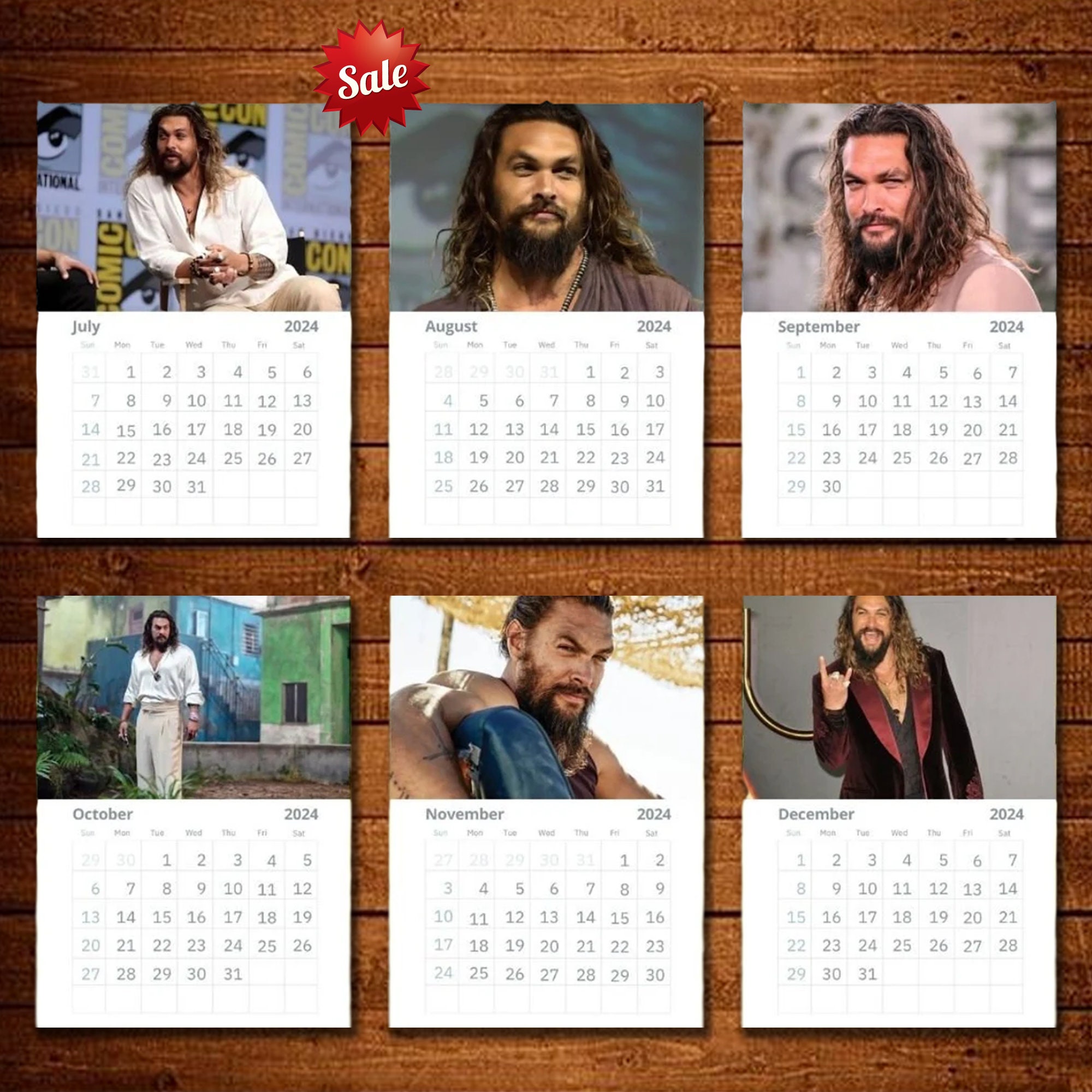 Calendario da parete Jason Momoa 2024, Calendario da parete Jason Momoa 2024 venduto da Abrupt ...