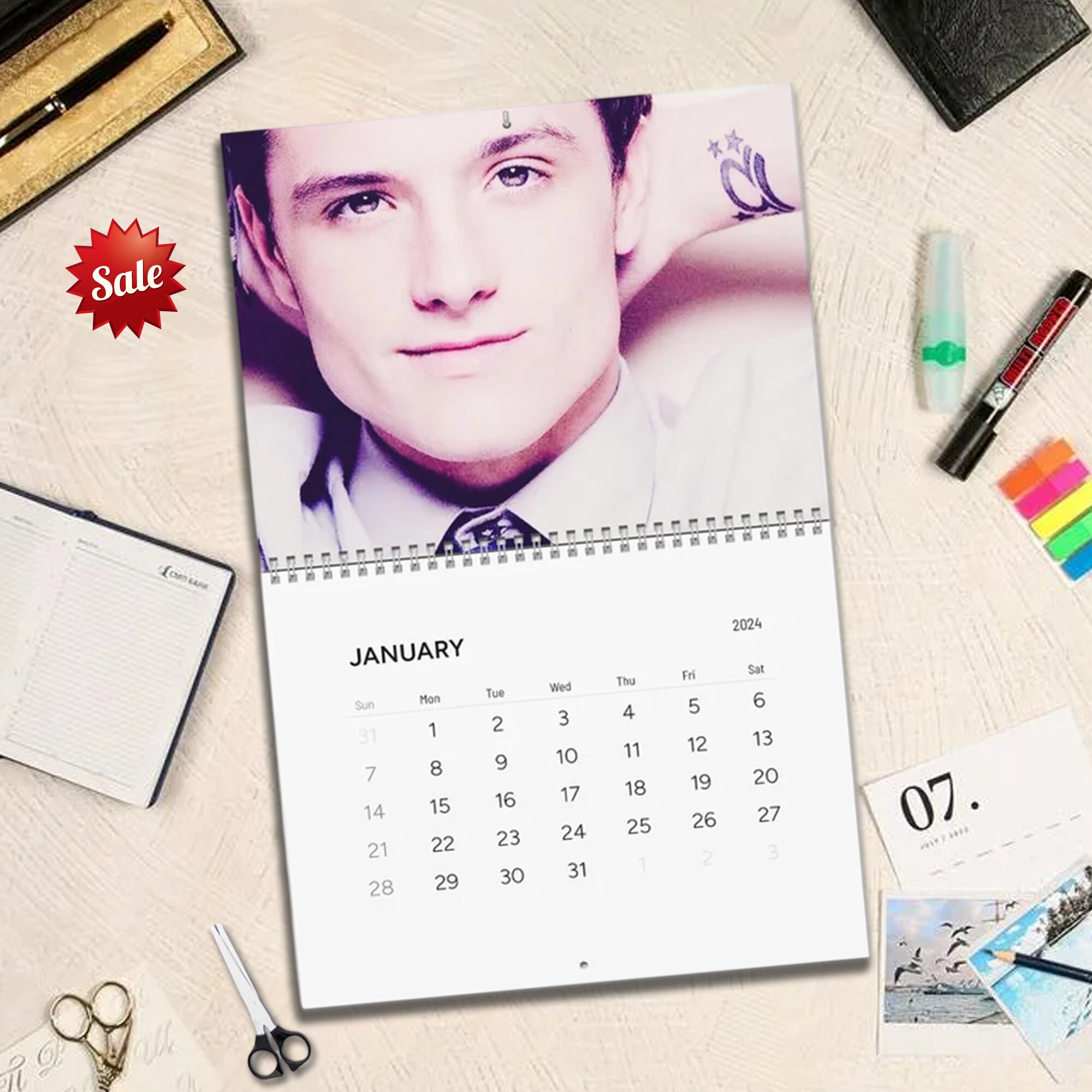 2024 Josh Hut-cherson Wall Calendar, Josh Hut-cherson 2024 Wall ...