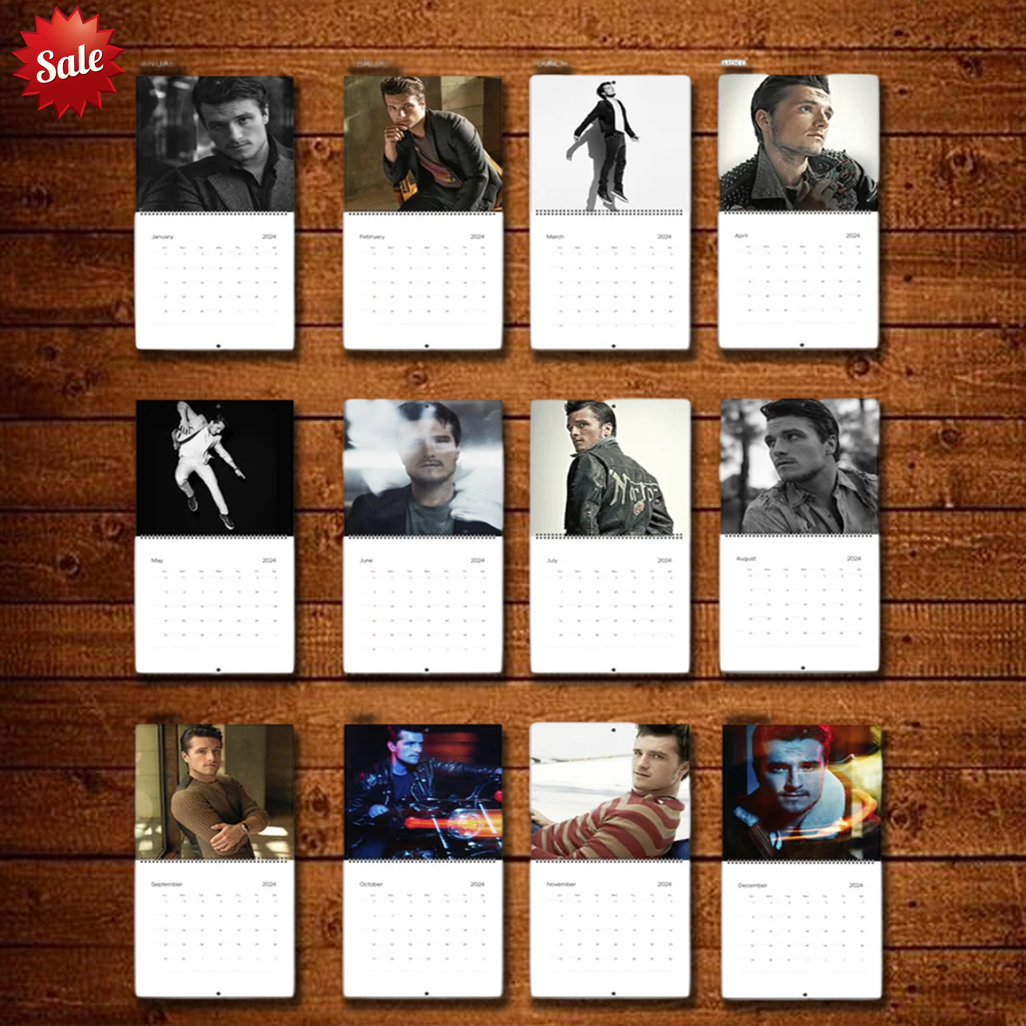 2024 Josh Hut-cherson Wall Calendar, Josh Hut-cherson 2024 Wall ...