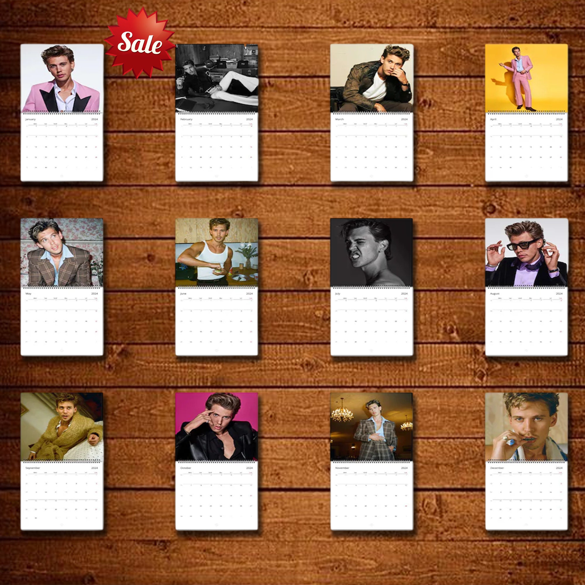 Austin Butler Wall Calendar 2024, Austin Butler 2024 Celebrity Desk ...