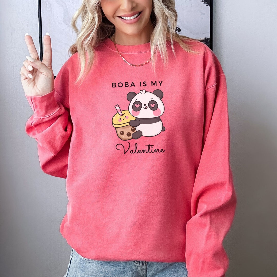 Cute Panda Bubble Tea Comfort Colors Sweater, Cute Boba Shirt ...