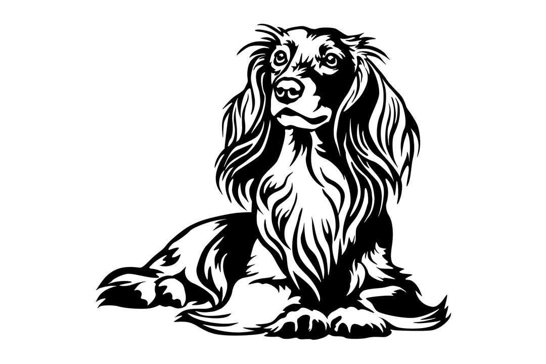 DACKEL Teckel Long-haired Dachshund - Sticker - Purebred Dog Sticker ...