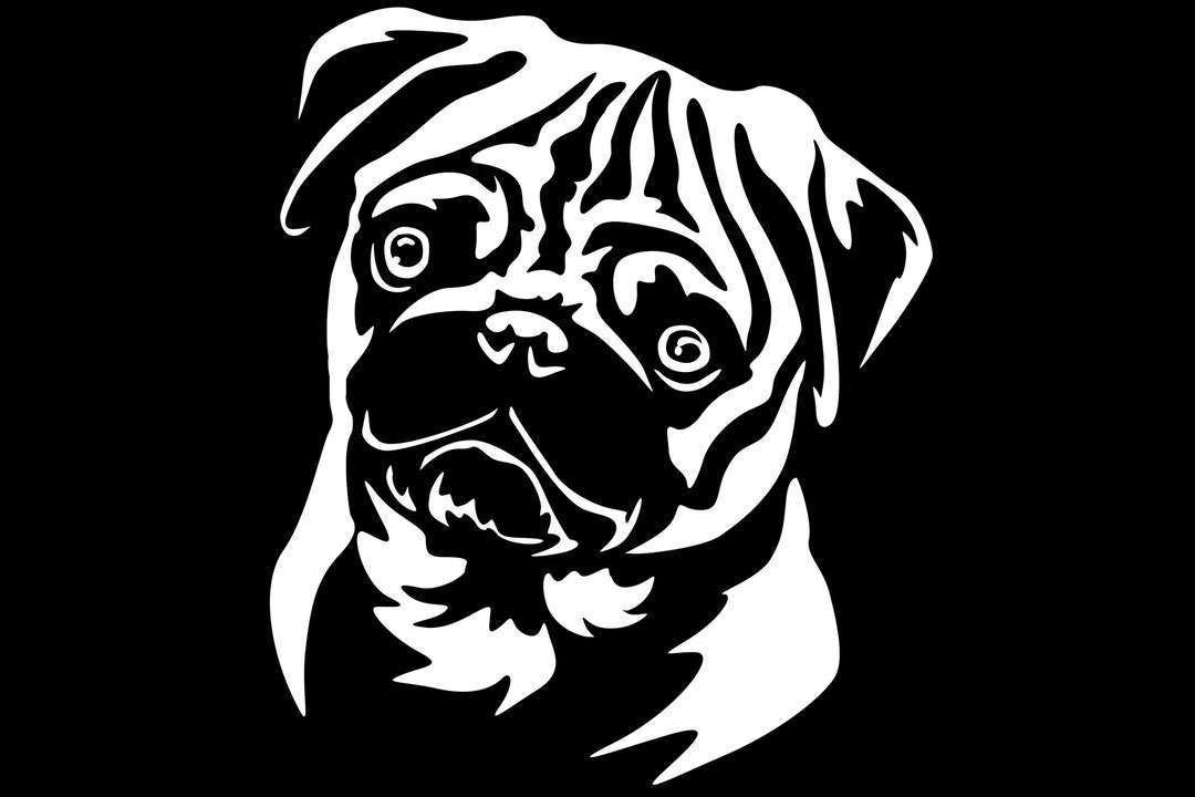 MOPS Pug Sticker - Car Sticker - Dog Breed Sticker - Purebred Dog ...