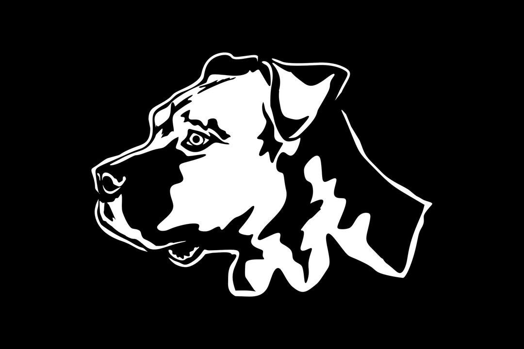 AMERICAN STAFFORDSHIRE TERRIER Decal Bumper Sticker Staff Head Decal ...