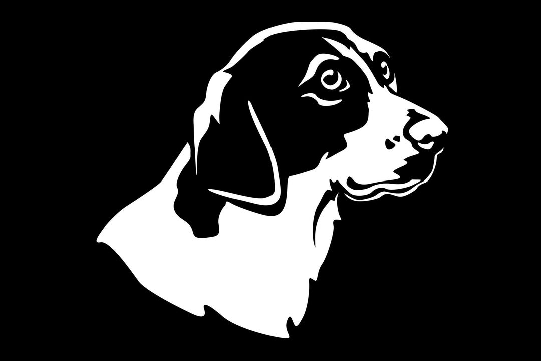 HARRIER Sticker - Purebred Dog Sticker - Car Sticker - Harrier Head ...