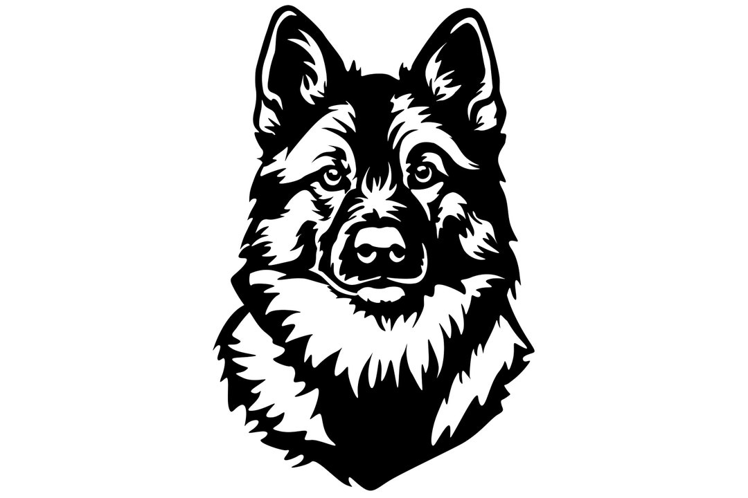 SWEDISH ELKHOUND Jämthund Sticker Car Sticker Sticker Jämthund Head ...