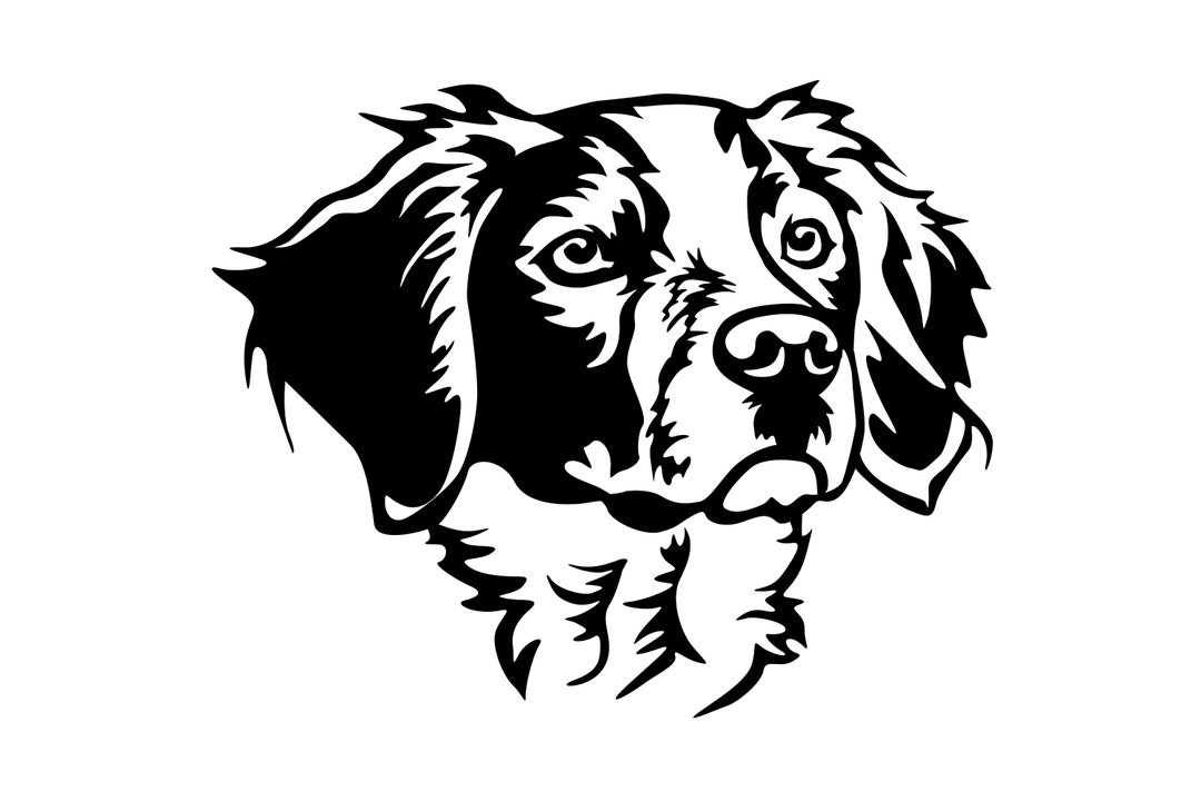 EPAGNEUL BRETON Breton Spaniel Sticker Car Sticker Sticker Breton Head ...
