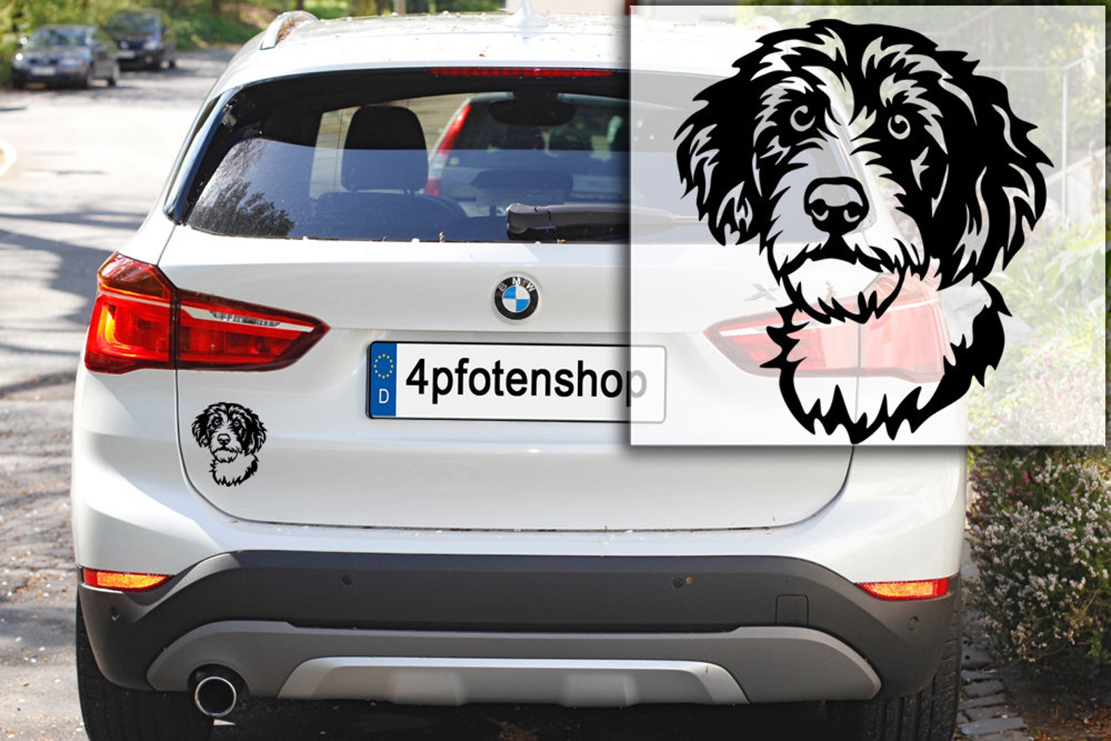 AUSSIEPOO Aussiedoodle Sticker Car Sticker Sticker Aussiepoo Head 3297 ...