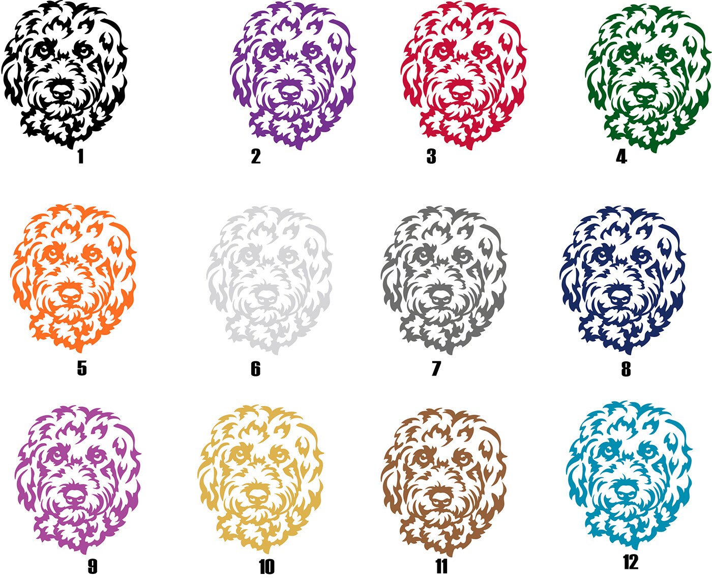 CAVAPOO Sticker Car Sticker Sticker Cavapoo Head 3857 - Etsy