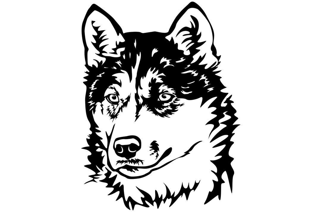 SIBERIAN HUSKY Decal Car Sticker Sticker Husky Head - Etsy