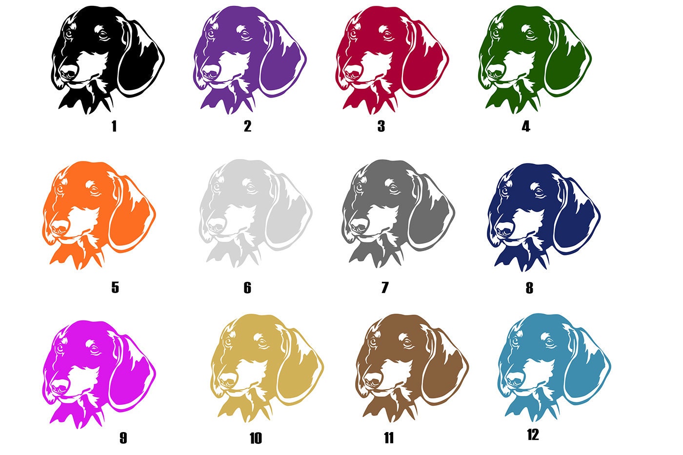 DACKEL Teckel Shorthaired Dachshund - Sticker - Purebred Dog Sticker ...