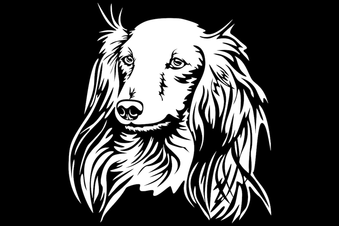 DACKEL Long-haired Dachshund Sticker - Purebred Dog Sticker - Rub-on ...