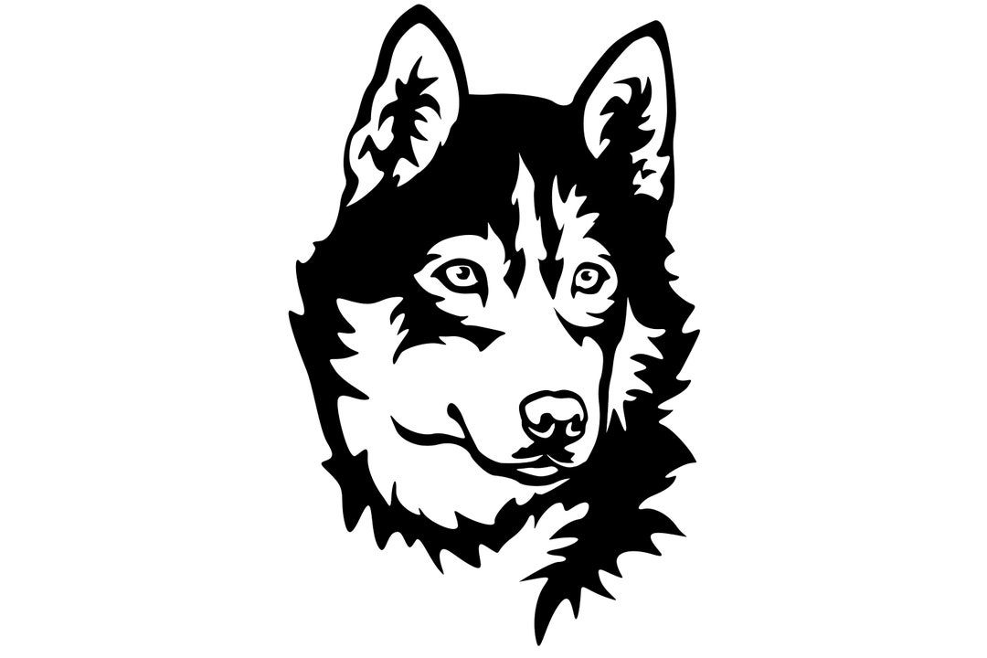 SIBERIAN HUSKY Decal Car Sticker Sticker Husky Head 3908 - Etsy