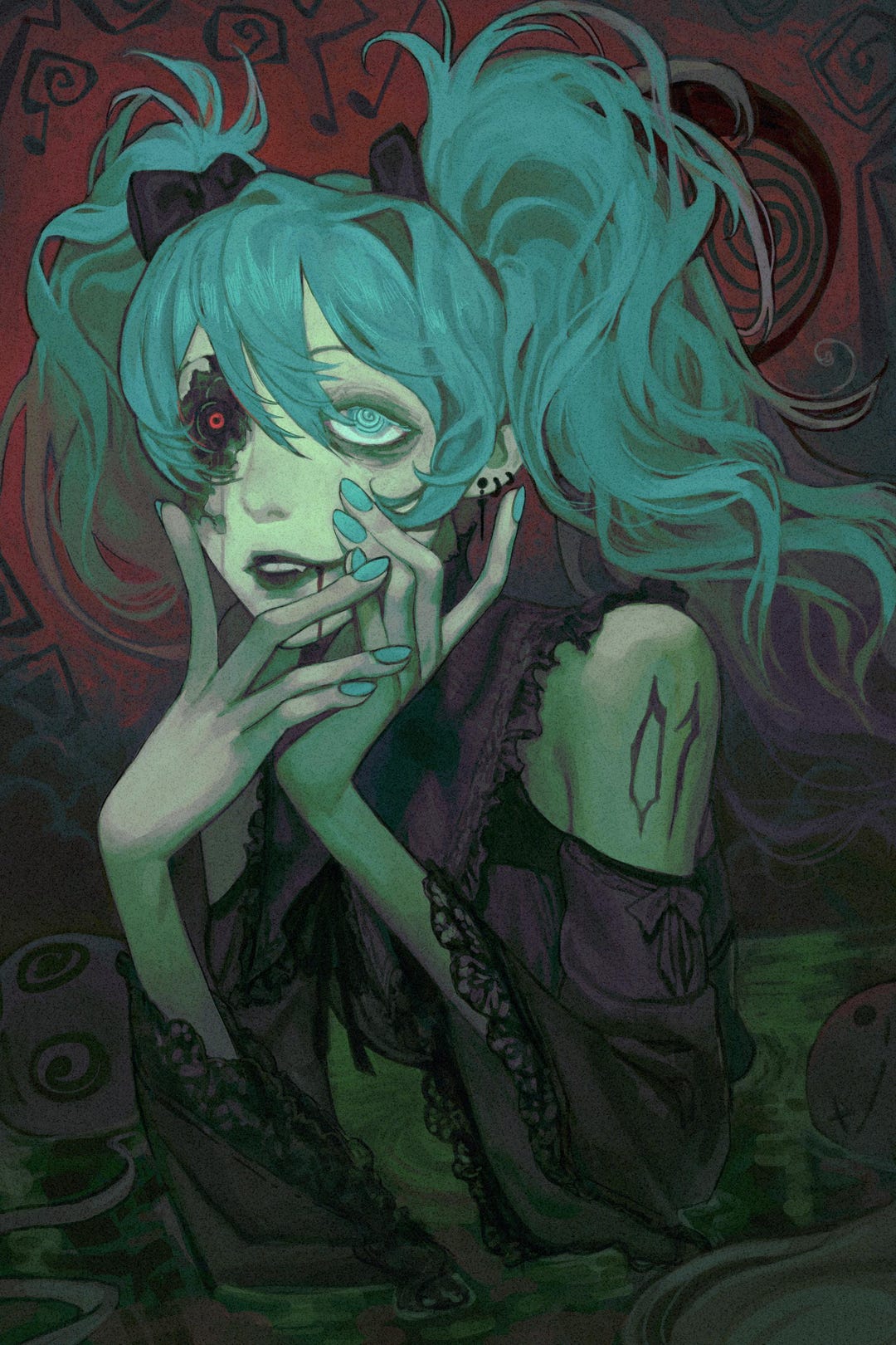 Horror Miku Poster Print - Etsy