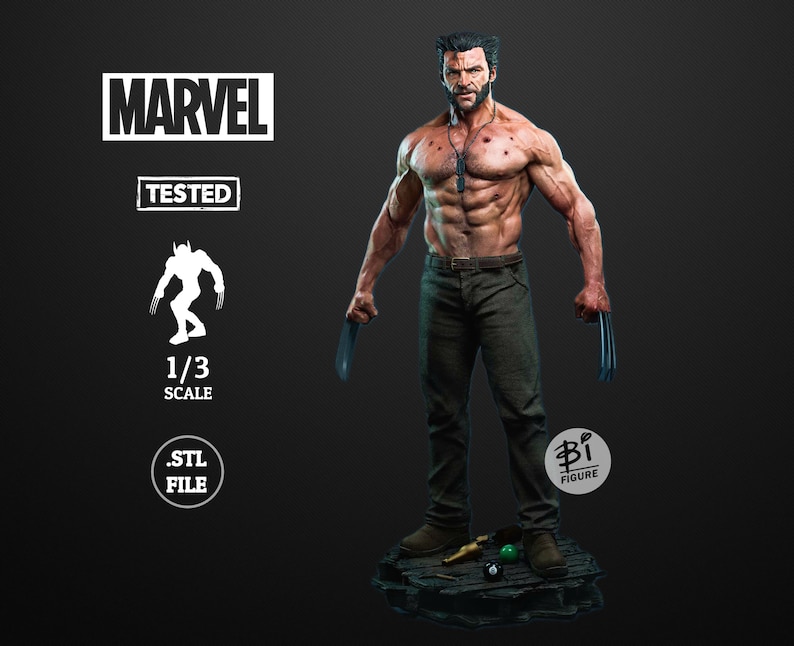 Wolverine Logan | Marvel, 3D Printed Figure STL File (digital) Movie ...