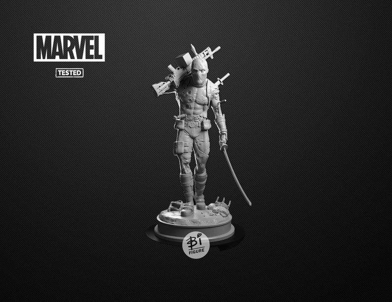 Deadpool Best Model | Marvel, 3D Printed Figure STL File (digital ...