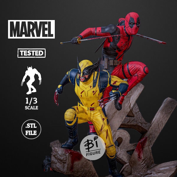 Deadpool Vs Wolverine High Quality Stl File - Etsy