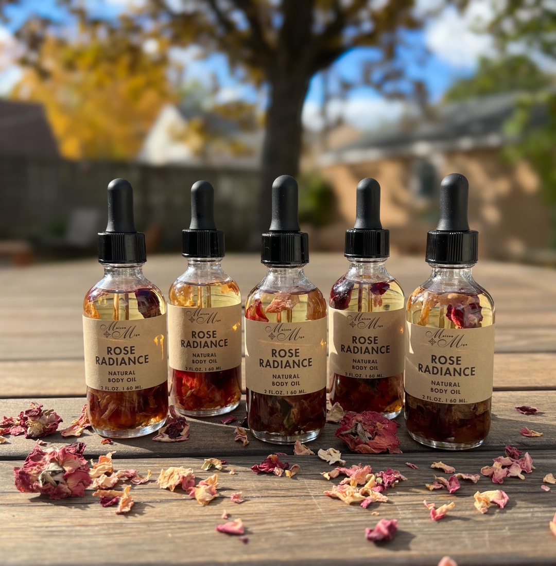 Rose Radiance Body Oil, Rose Essential Oil Body Oil, Natural Rose Oil ...