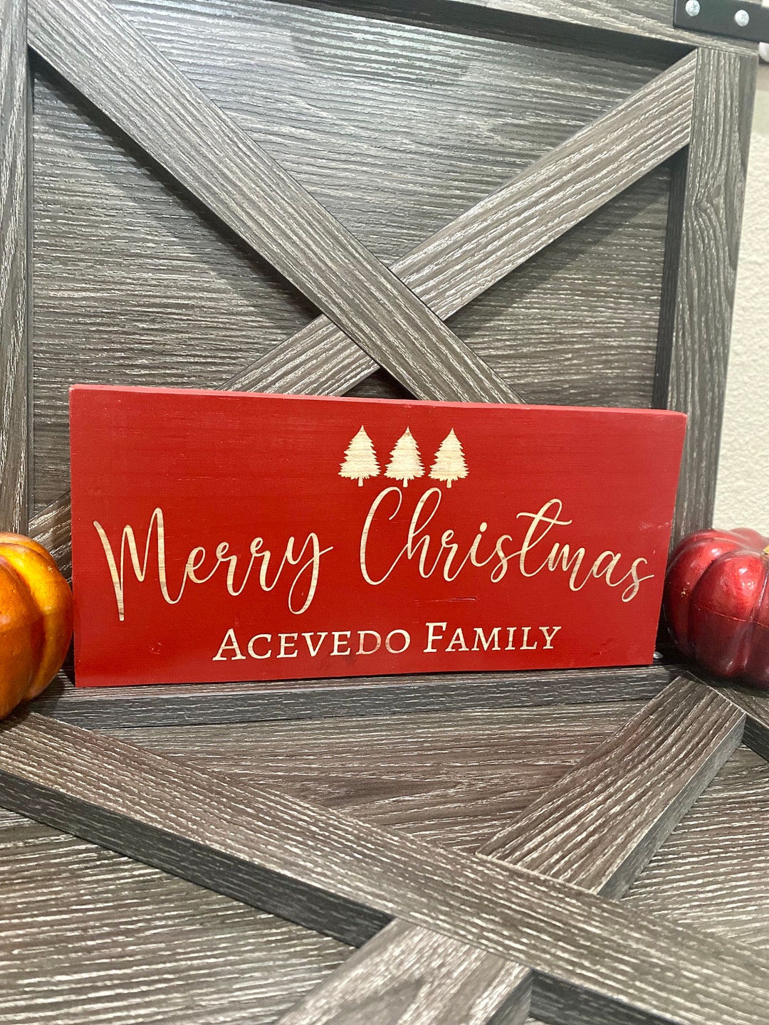 Custom Merry Christmas Sign Family Christmas Sign - Etsy